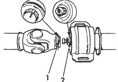 Replacement of the center support bearing of the propeller shaft ...